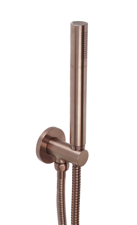 Slide Rail with Round Shower Handle and Hose - Just Taps