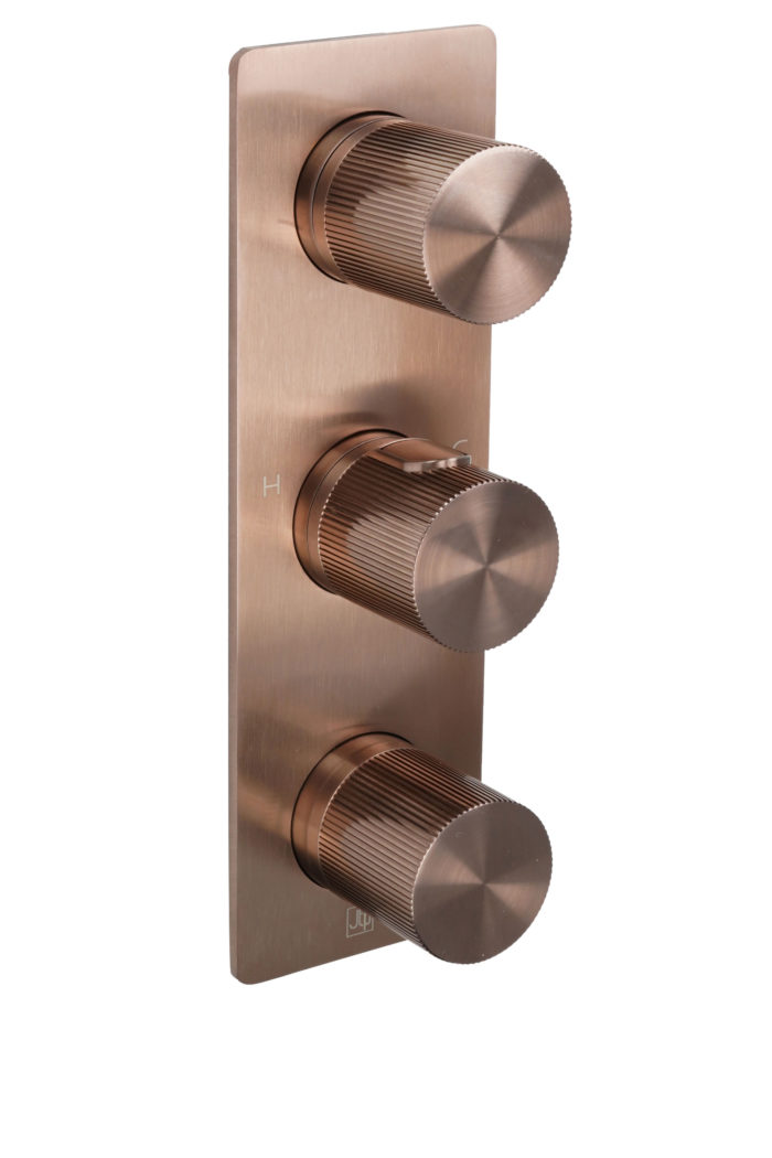 Brushed Bronze Metal Pneumatic Flush Plate - Just Taps