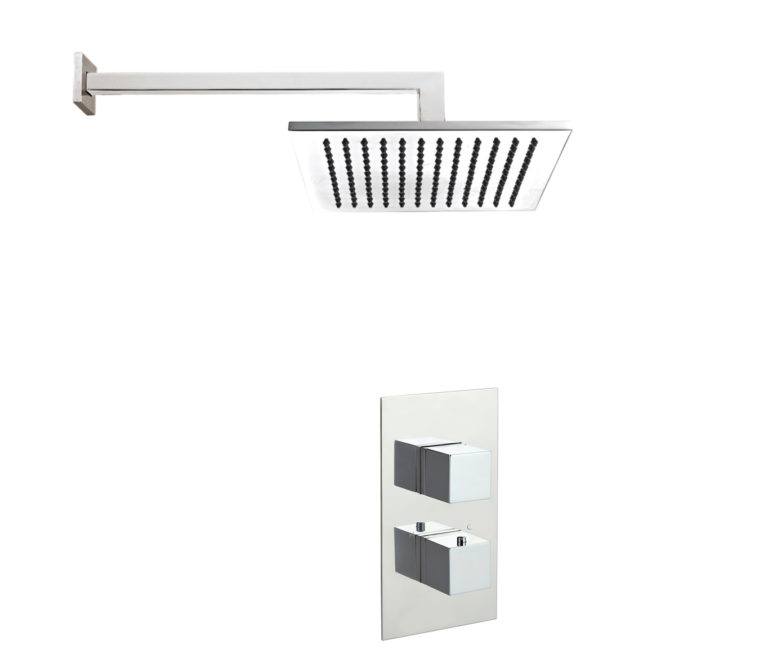 Inox Concealed Shower Combination 2 Outlets Stainless Steel - Just Taps