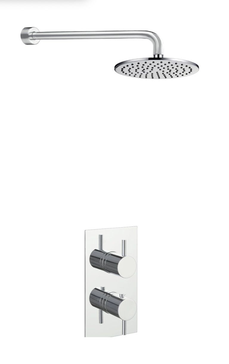 Inox Concealed Shower Combination 2 Outlets Stainless Steel - Just Taps