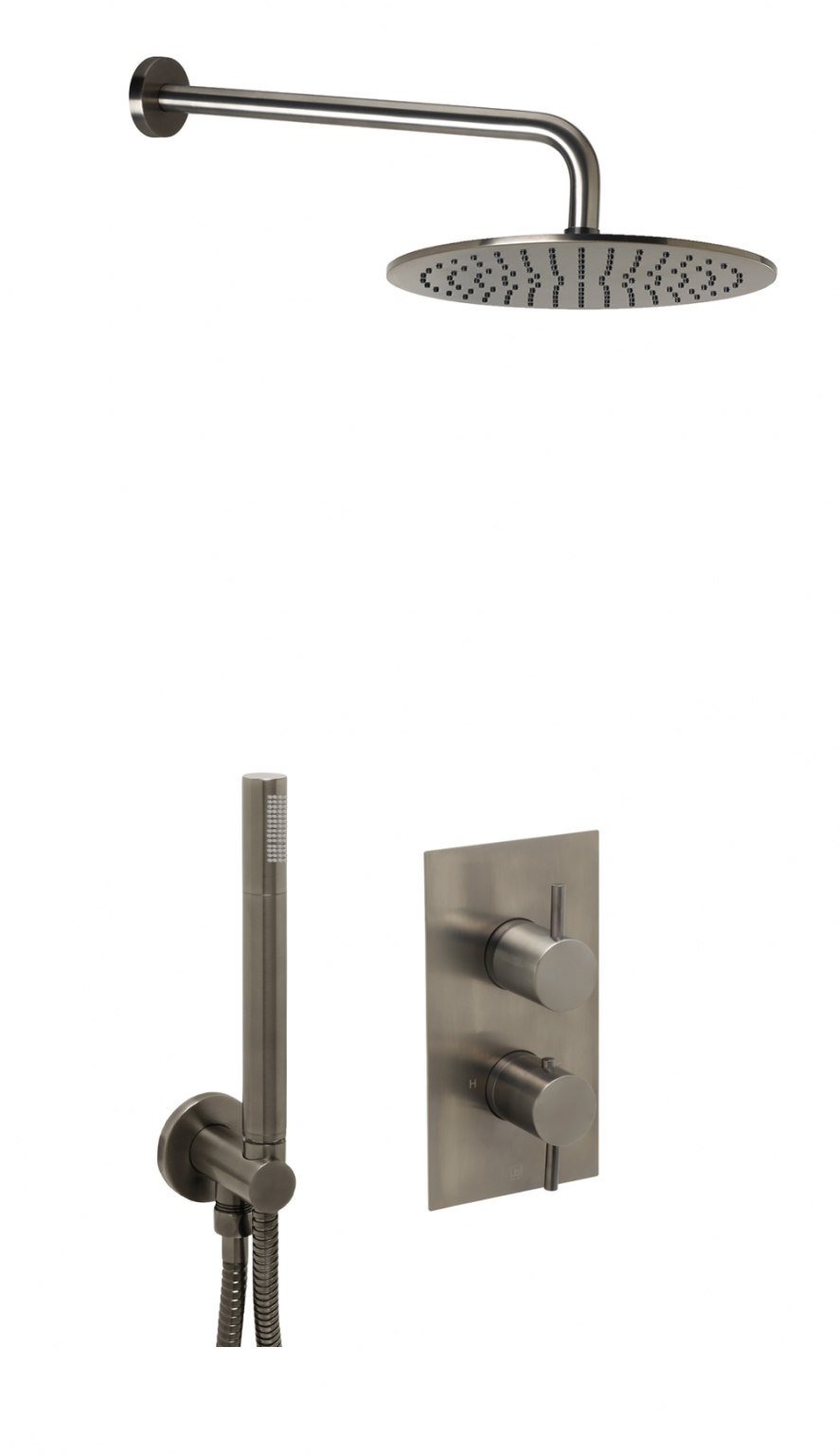Inox Concealed Shower Combination 2 Outlets Stainless Steel - Just Taps