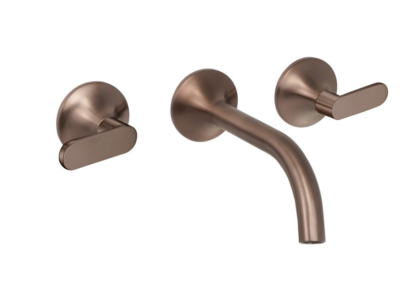 KONO 3 hole wall mounted basin mixer (both handles included) - Just Taps