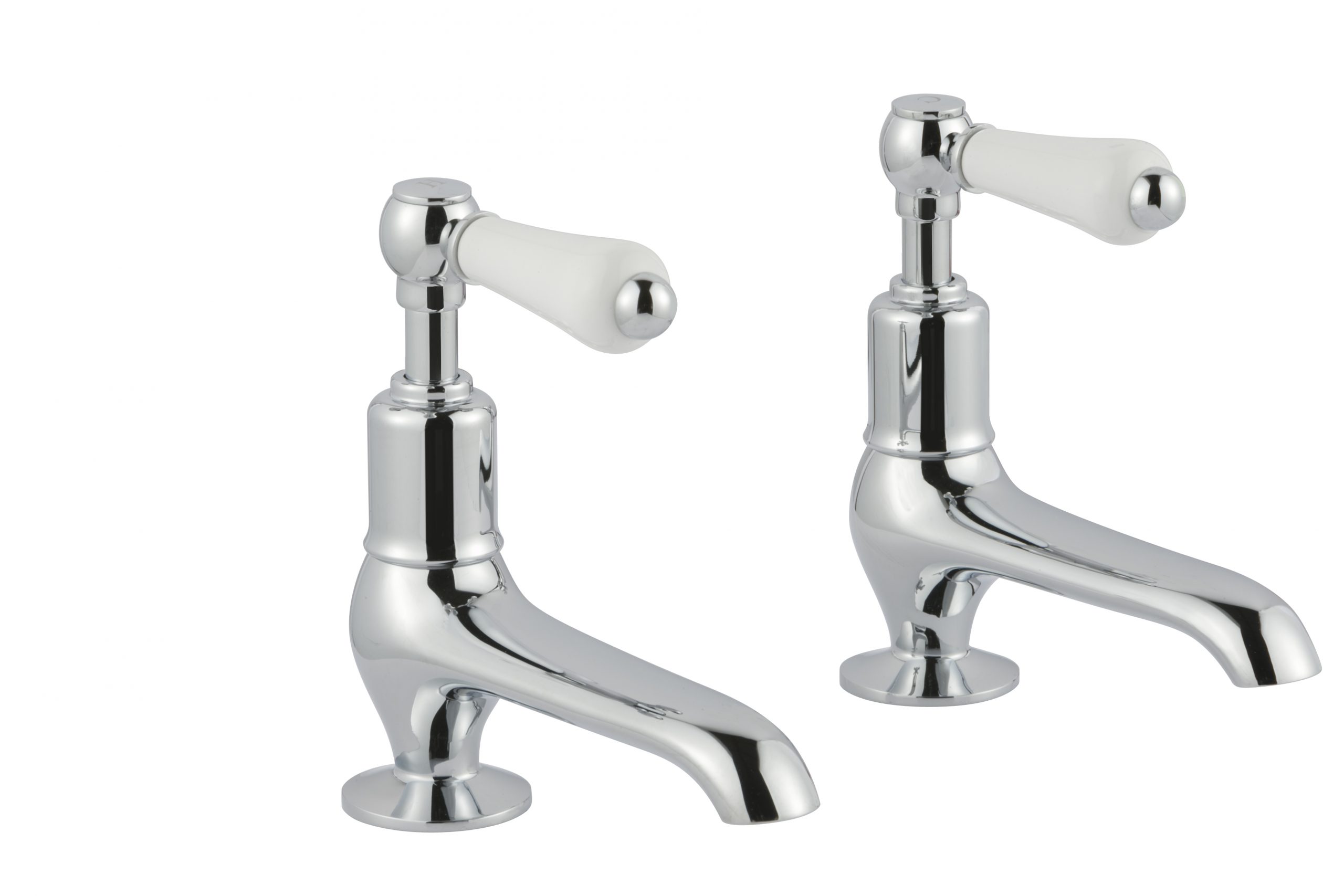 Grosvenor Lever Long Nose Basin Taps - Just Taps